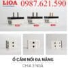 Bộ Chia Ổ Cắm Điện LiOA - Ổ Cắm Nối Chia 3 Ngả 1 Thành 3